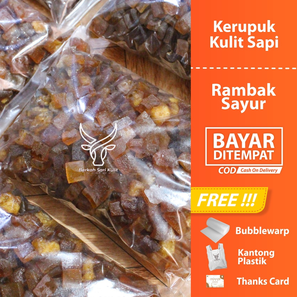 Jual Kerupuk Mentah Krecek Sayur Super 1000 Gram / dorokdok / Rambak ...