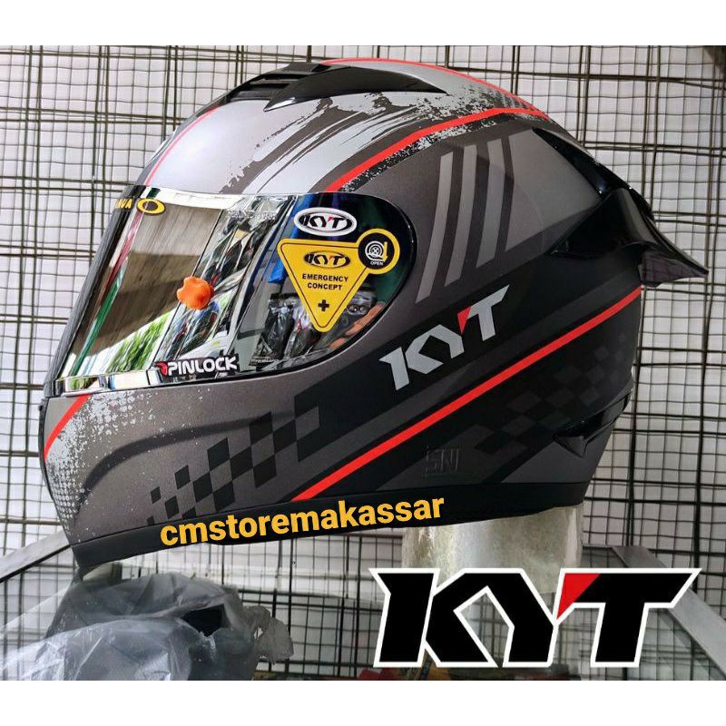 Jual Helm KYT R10 Motif Full Face Paket Ganteng R10 Modif Spoiler dan ...