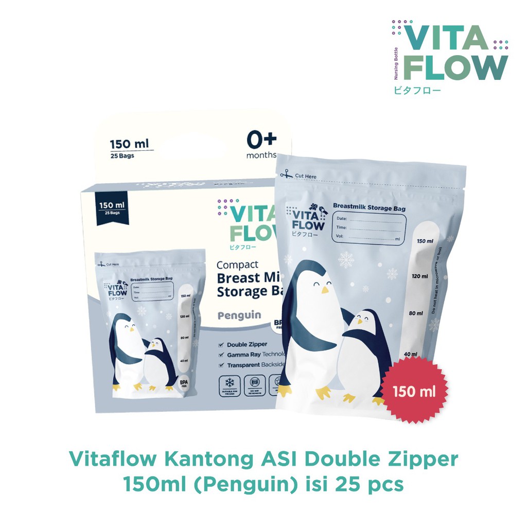 Jual Vitaflow Kantong ASI Animal Series 150 ml - Breastmilk Storage 150ml | Shopee Indonesia