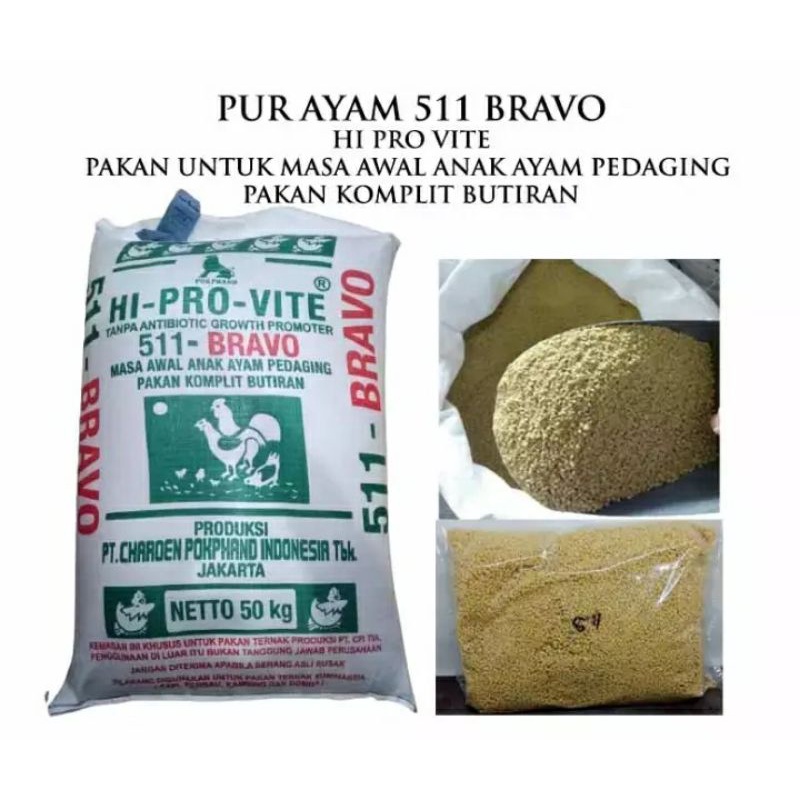 Jual Pur Ayam 511 Voer Pakan Ayam Hi Pro Vite 511/Makanan Pur Ayam ...