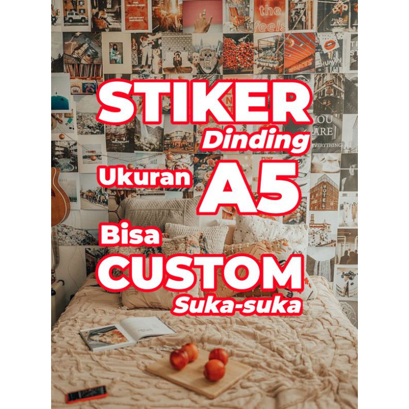 Jual Stiker dinding Aesthetic | Estetik | langsung tempel | Stiker A5 ...