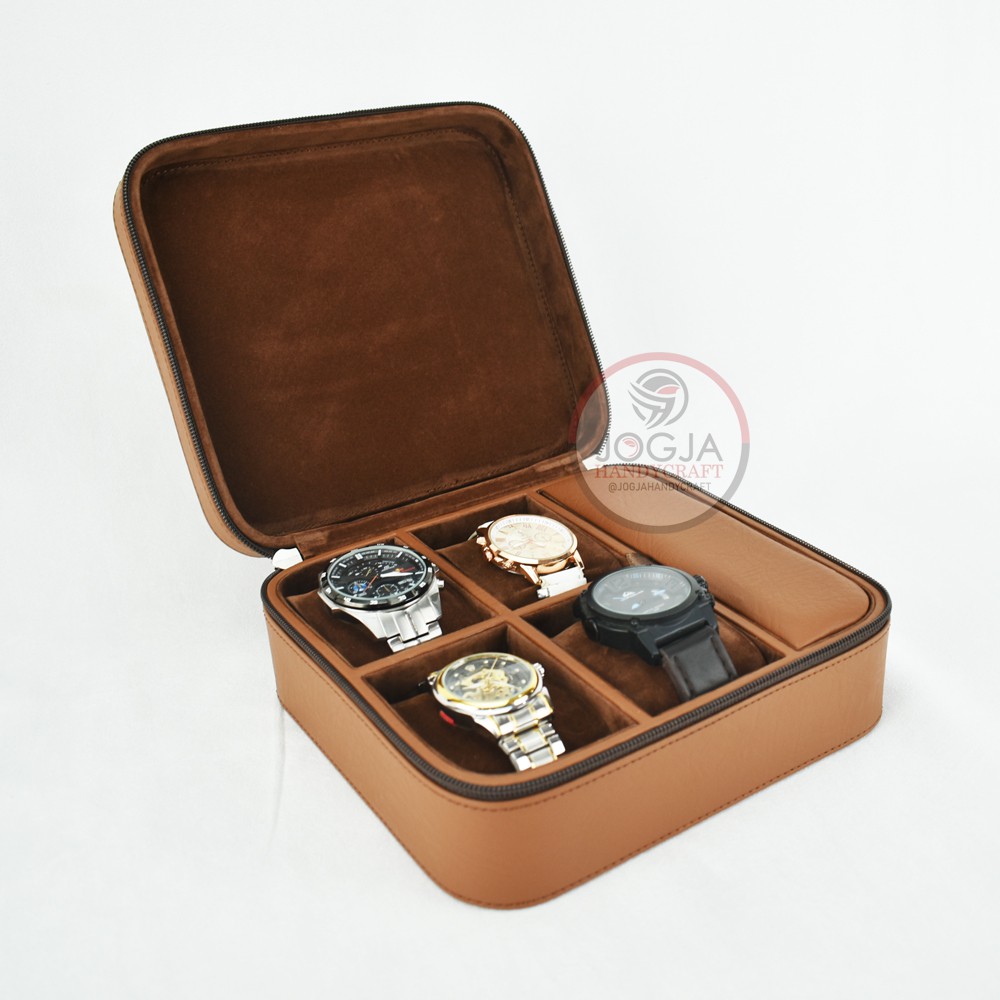 Jual Travel Watch Box / Tempat Jam tangan travel / Kotak Jam Tangan ...