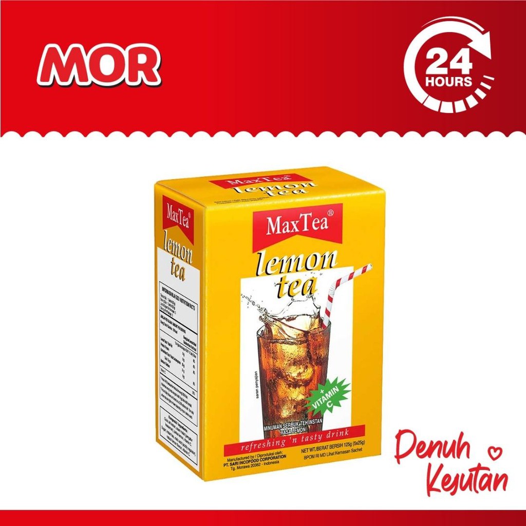 Jual MAX TEA Lemon Tea Serbuk Teh Instan Lemonade 5s x 25gr | Shopee Indonesia