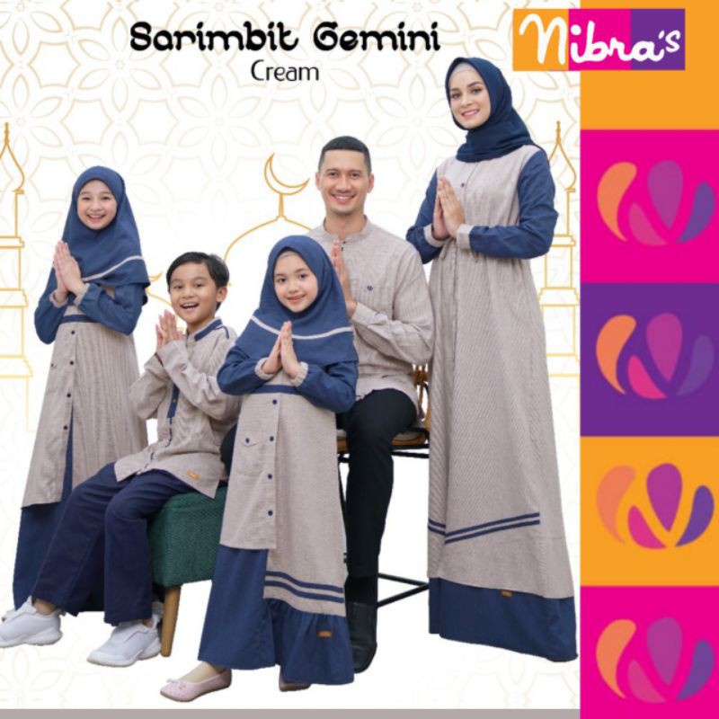 Jual SARIMBIT NIBRAS 2021/ GEMINI CREAM NIBRAS /BAJUSERAGAM LEBARAN ...