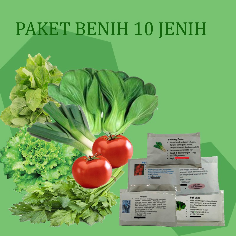 Jual Paket 10 Macam Jenis Benih Sayur | Shopee Indonesia
