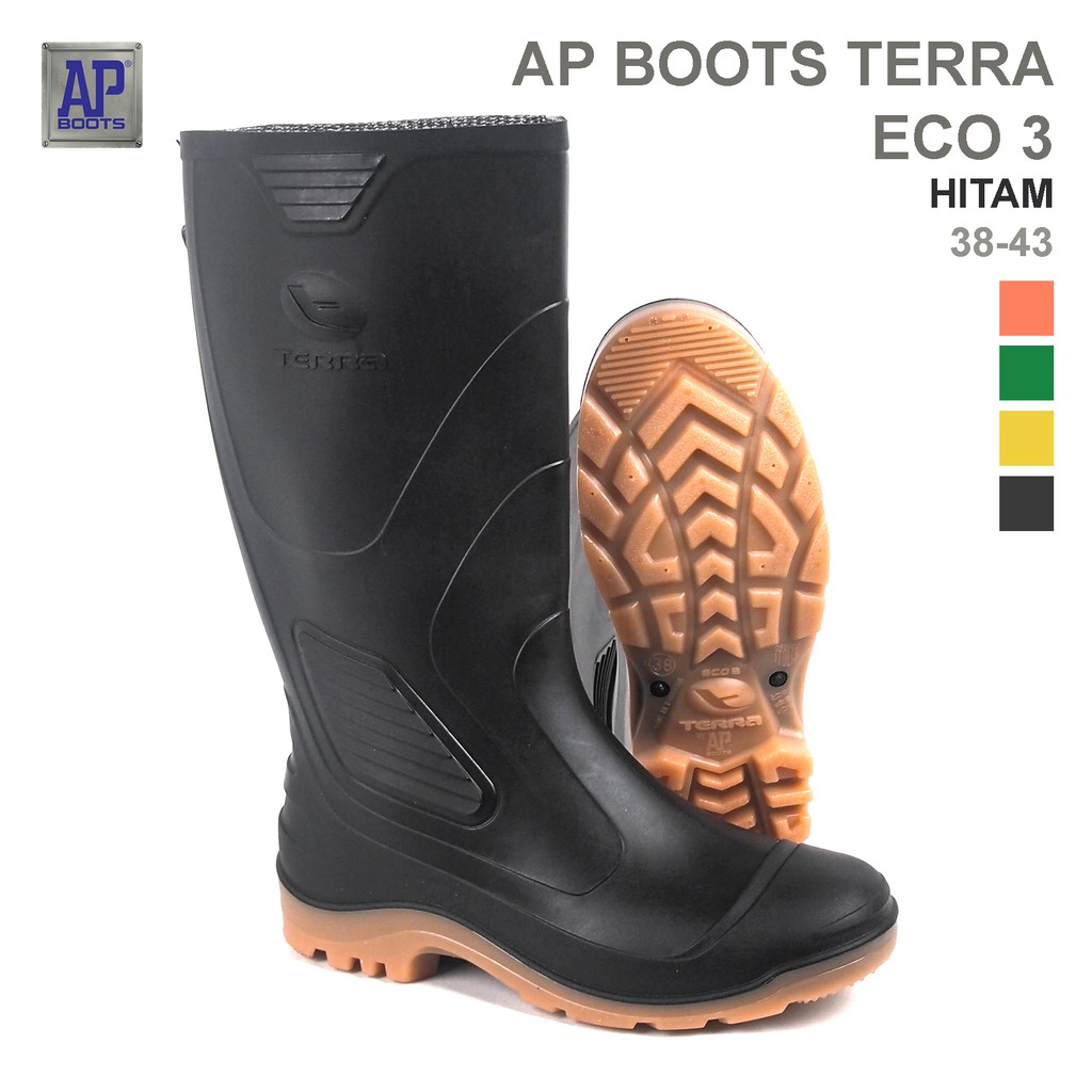 Jual AP Boots TERRA ECO 3 Hitam - Sepatu Boot PVC | Shopee Indonesia