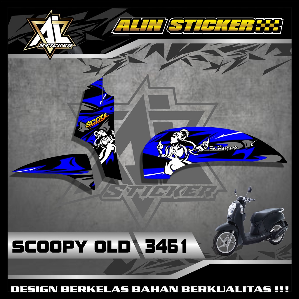 Jual 3461 STICKER STRIPING SCOOPY FI OLD 2013-2015 DESAIN WAYANG SEMI ...