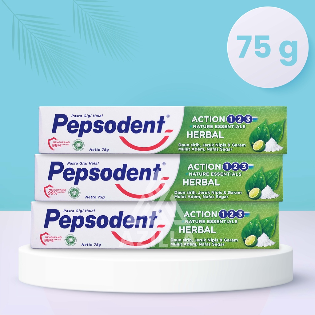 Jual Pasta Gigi Pepsodent Action 123 Herbal 75g | 1 Pcs Pepsodent Herbal 75 gr | Shopee Indonesia
