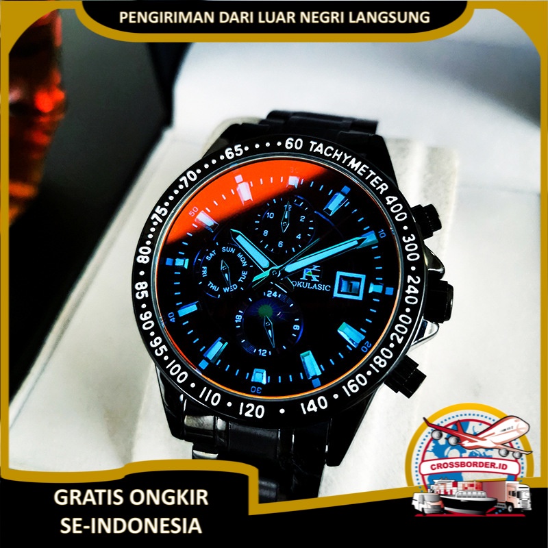 Jual jam Tangan Pria Tahan Air Ogulas Asli Mekanis Watch Otomatis Penuh ...