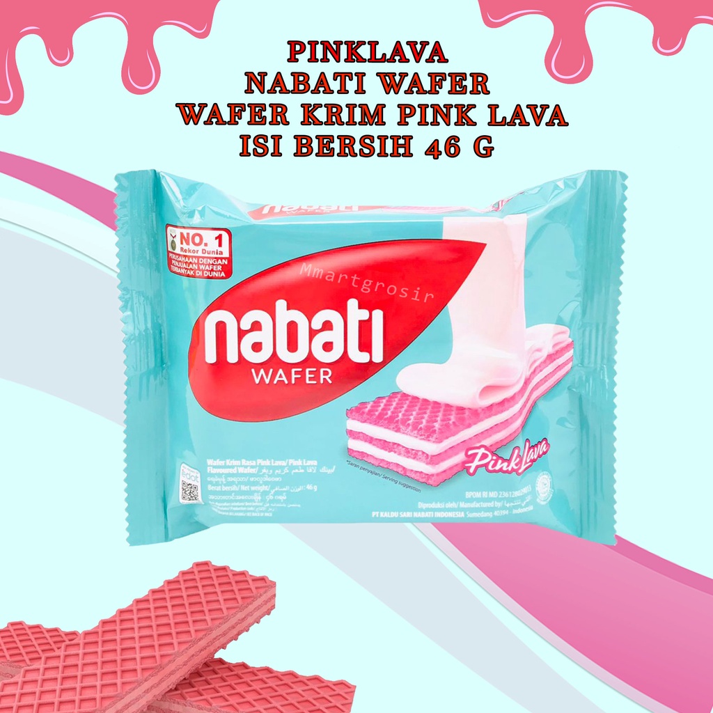 Jual NABATI WAFER KRIM RASA PINK LAVA 37g | Shopee Indonesia