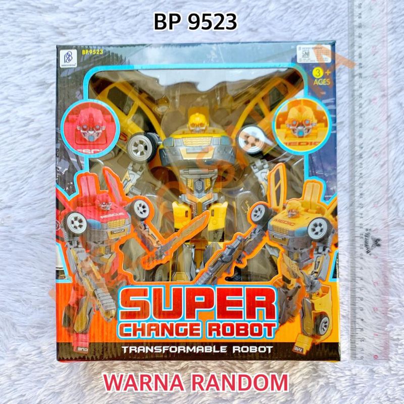 Jual MAINAN BP 9523 KEMASAN KARDUS BOX SUPER CHANGE ROBOT ROBOTAN BISA BERUBAH BENTUK JADI ...