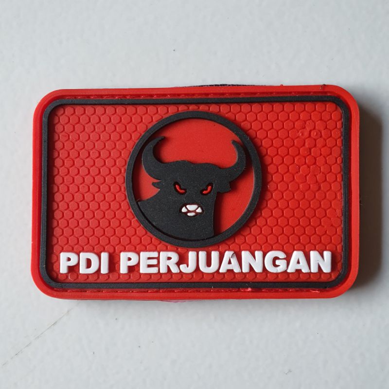 Jual patch rubber logo partai PDI / PARTAI PERJUANGAN / tempelan emblem ...