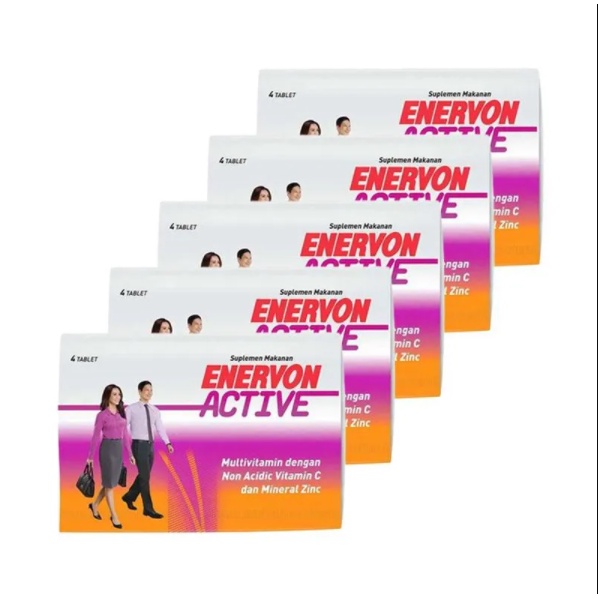 Jual ENERVON ACTIVE TAB / STRIP 4 's Tablet | Shopee Indonesia