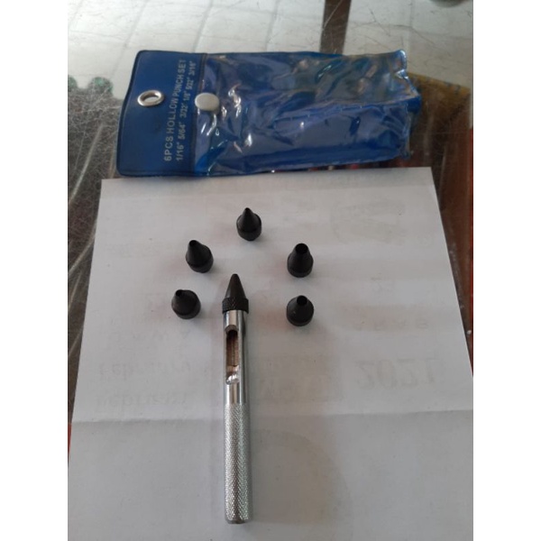 Jual plong set 6 pcs manual ukuran 1mm 1,5mm 2mm 3mm 4mm 5mm pembolong ...