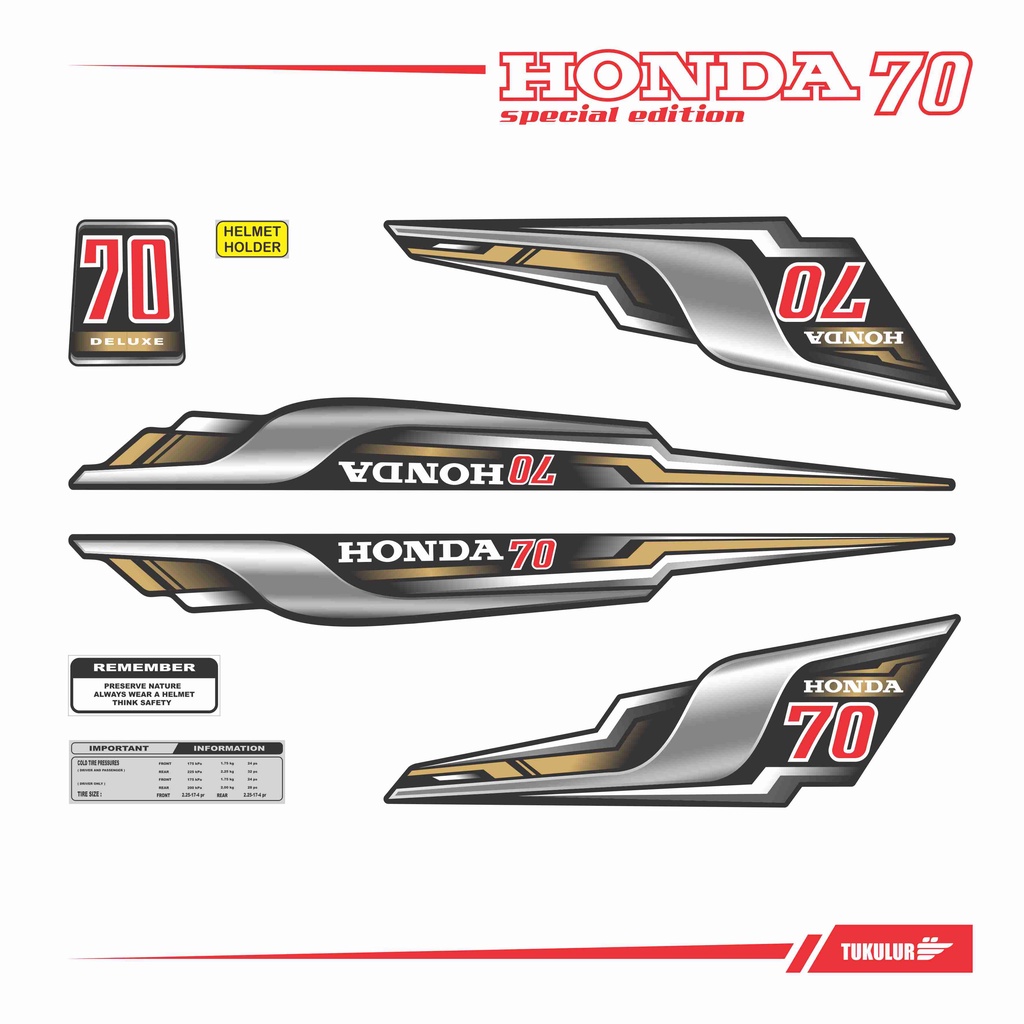 Jual STIKER HONDA C70 STRIPING DECAL C70 RACING SPECIAL EDITION 2 ...