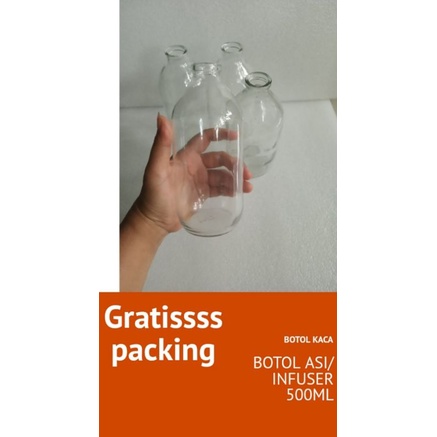 Jual botol infus 500 mli botol asi botol kaca botol cupang | Shopee ...