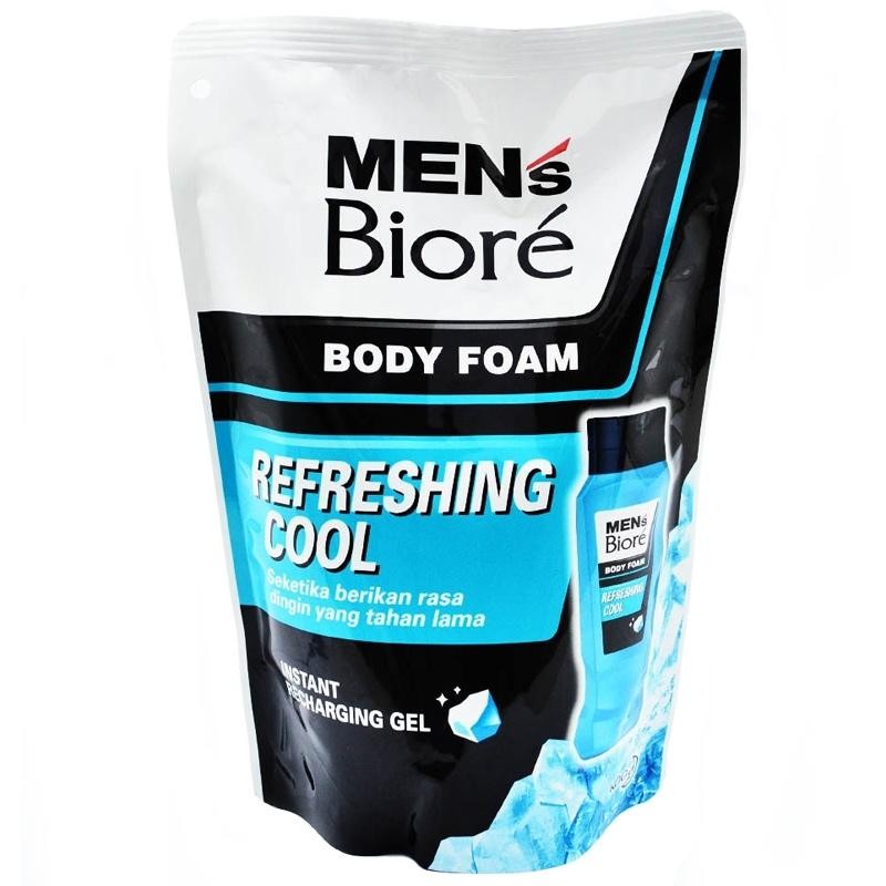 Jual MEN's Biore Body Foam Active Clean Refill 450ml | Shopee Indonesia