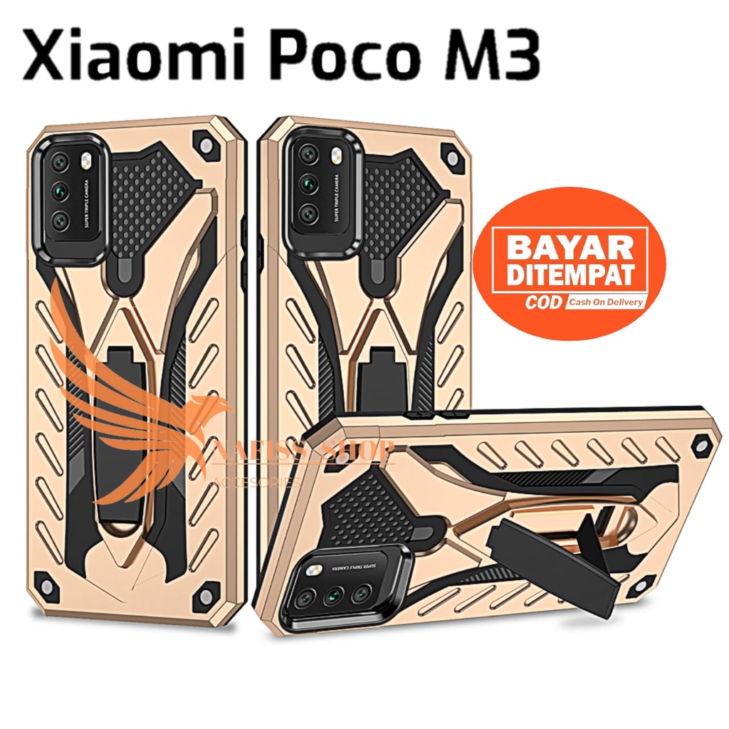 Jual Hardcase Mi Xiaomi POCO M3 Case Phantom / Case Rugged Standing New ...