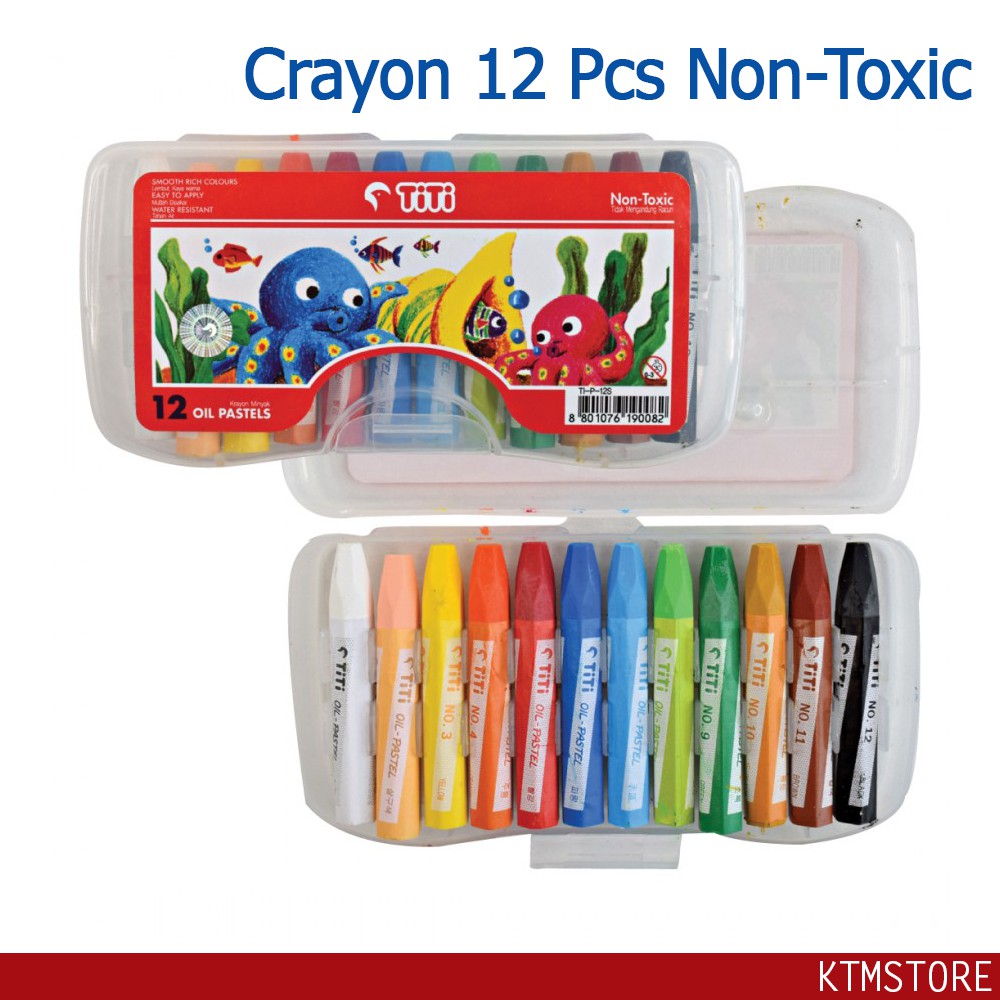 Jual Crayon Set Krayon Crayon Anak Crayon Titi 12 Pcs Oil Pastel TI-P ...