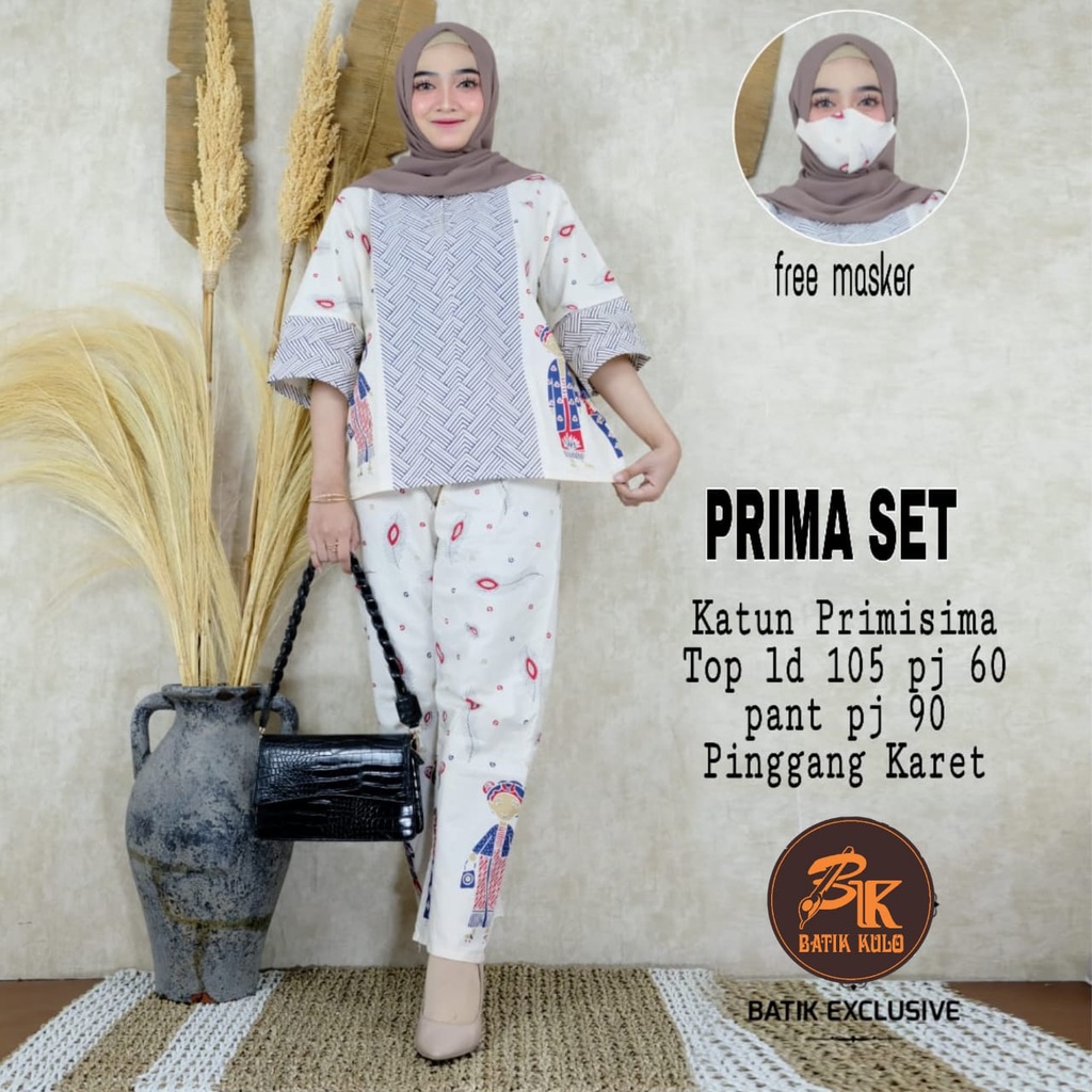 Jual Prima Set Batik karakter Kartun Solo Blus dan Celana Setcel CP ...