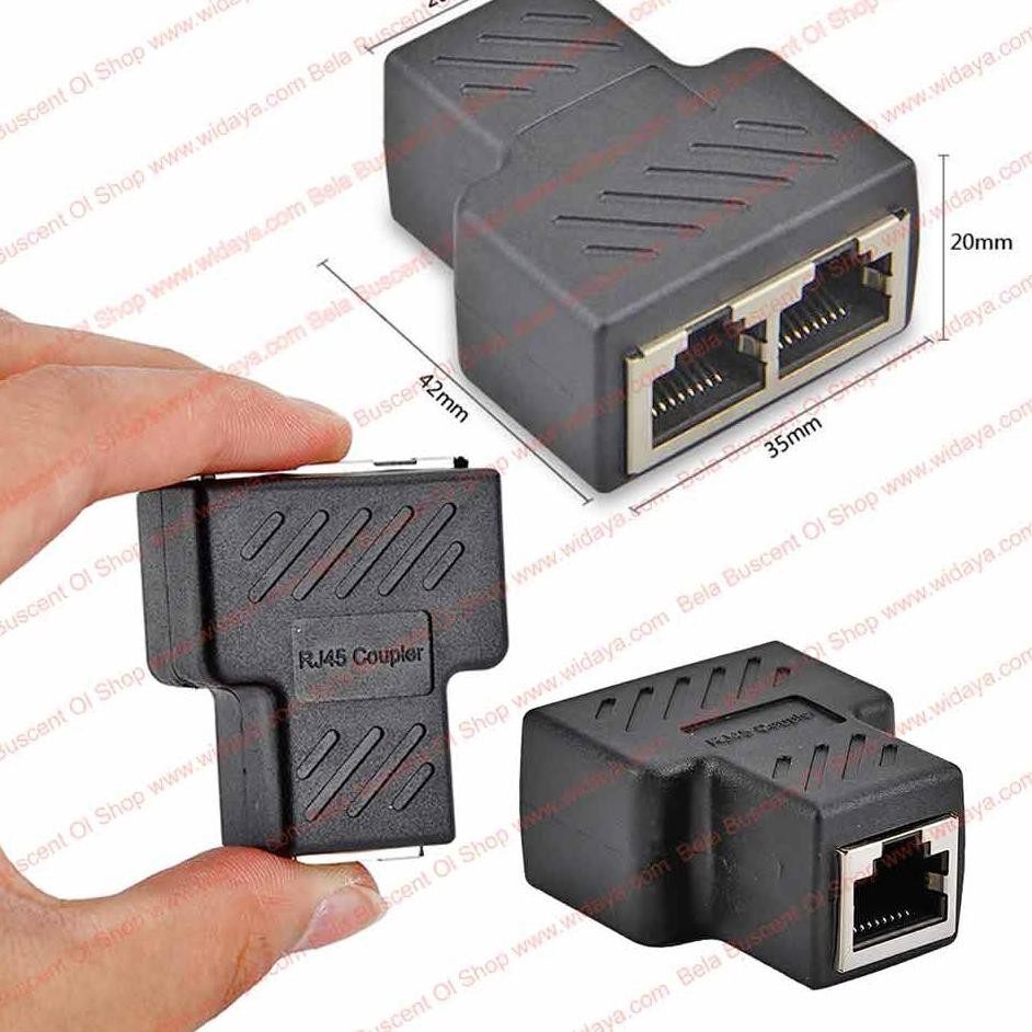 Jual Single RJ-45 to Double LAN COUPLER Jaringan Komputer Female ...