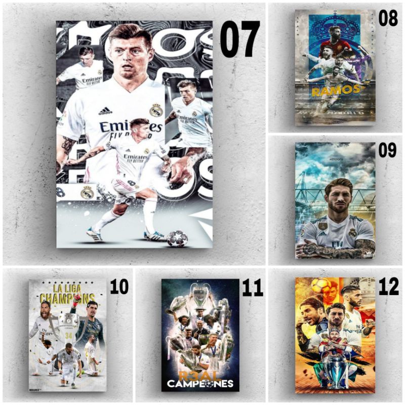 Jual POSTER DINDING REAL MADRID NO.07-12(POSTER SAJA). | Shopee Indonesia