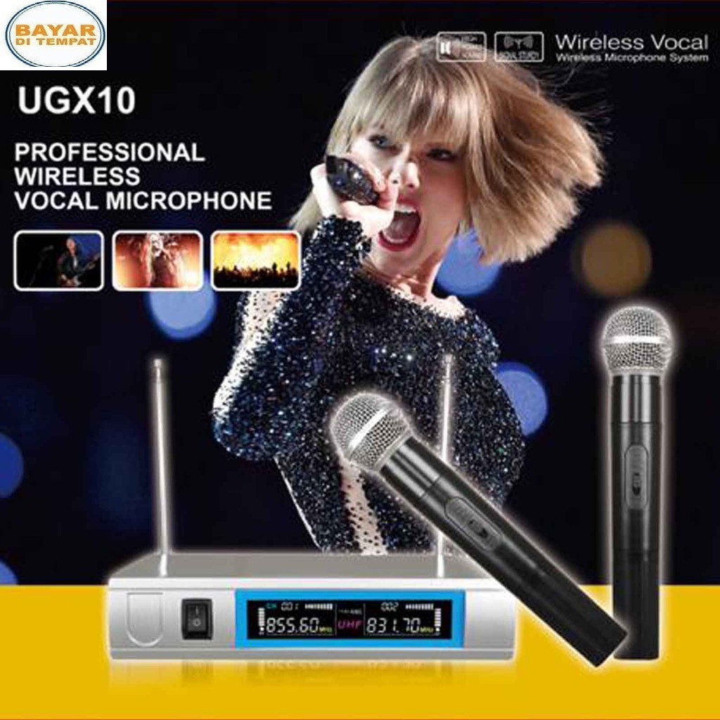 Jual Shure Mic Wireless Shure UGX 10 + Koper ( Handeld Mic ) | Shopee ...