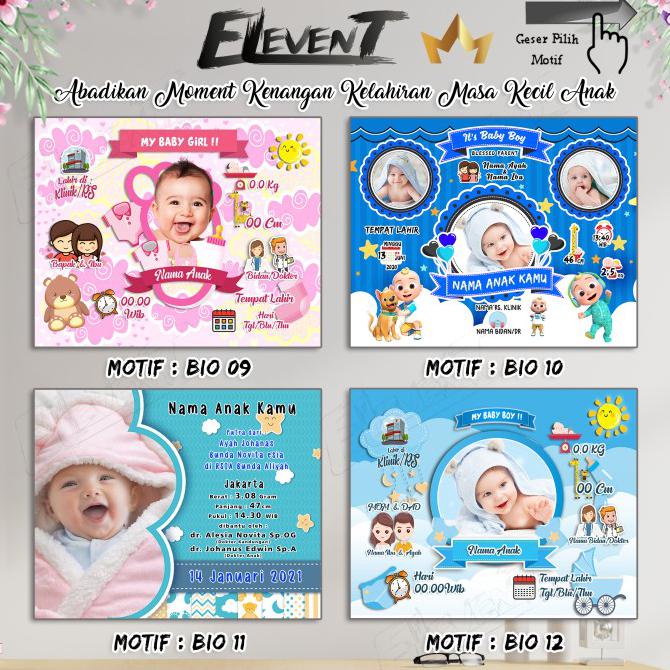 Jual Jual Frame Pigura Bingkai Foto Biodata Bayi / Anak / Baby Custom ...