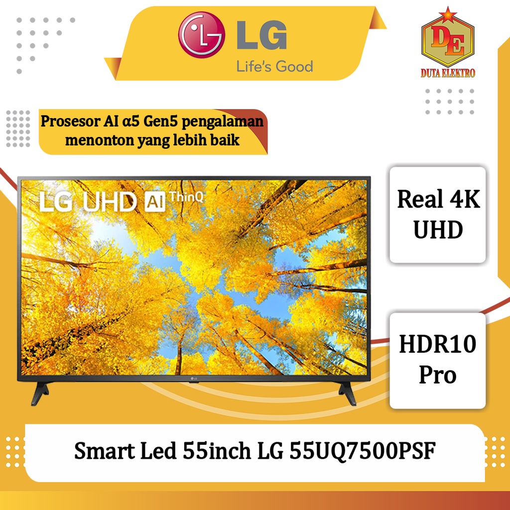 Jual Smart Led 55inch LG 55 UQ 7500 PSF TV | Shopee Indonesia