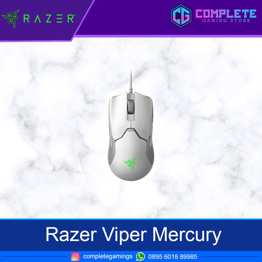 Jual Razer Viper Mercury White Ultralight Ambidextrous Wired Gaming ...