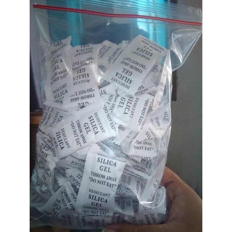 Jual Plastik Zip lock jumbo 25 lembar dan silica white 2 gram 100 ...
