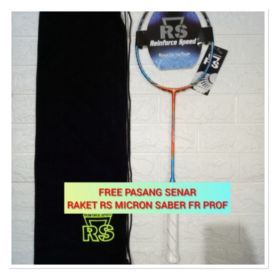 Jual RAKET BADMINTON RS MICRON SABER FR PROF + TAS + GRIP ORIGINAL FREE ...