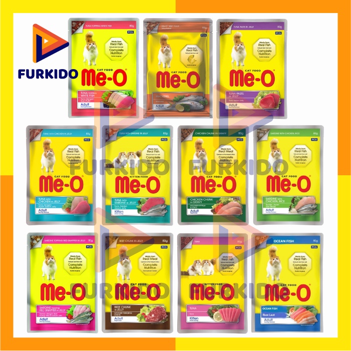Jual Meo / Me-O Wet Food Pouch 80 gr All Variant | Shopee Indonesia