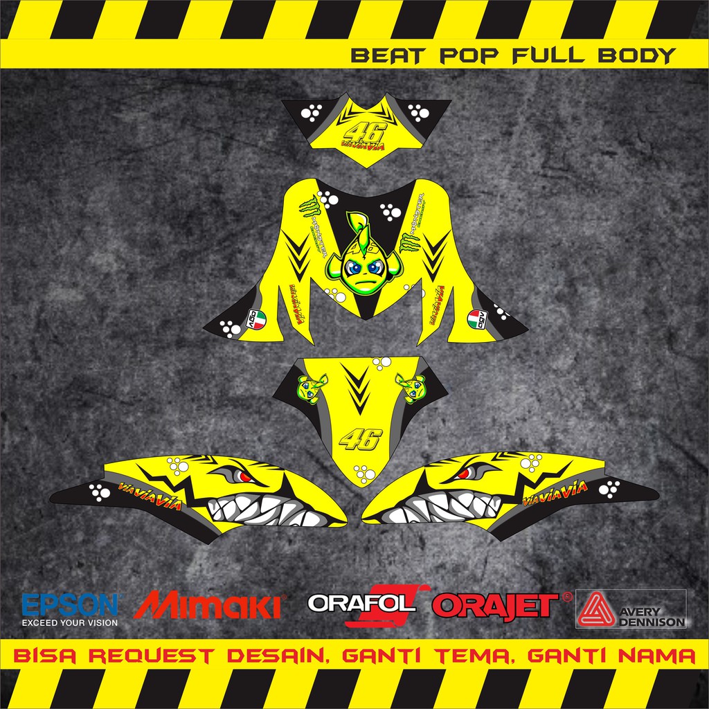 Jual STICKER DECAL BEAT POP FULL BODY (DESAIN BEBAS BISA REQUEST ...