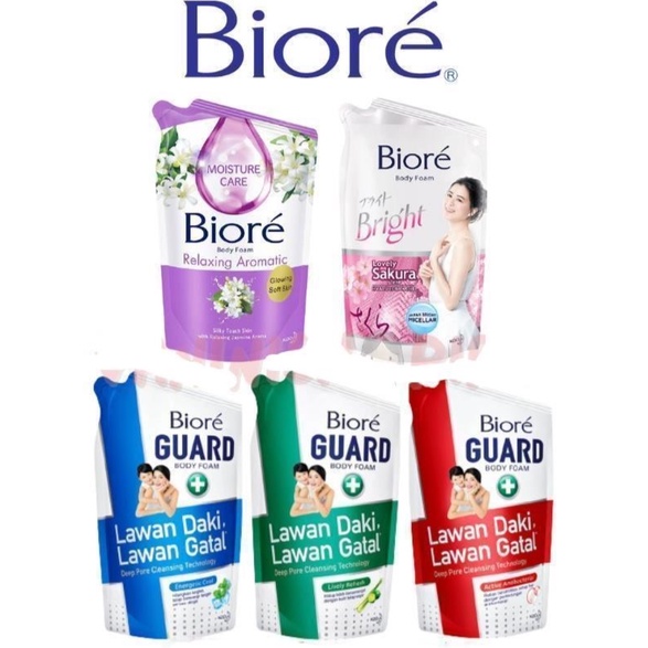 Jual Biore Beauty Body Foam Relaxing Aromatic/Lovely Sakura, Guard Body Foam Lively Refresh/Anti ...