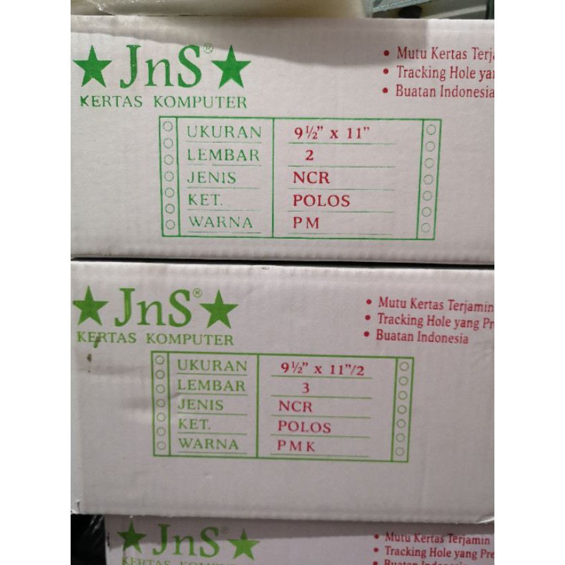 Jual Kertas NCR Karbon Copy Rangkap 3 Ply Ukuran 9.5 x 11" Full / Bagi ...