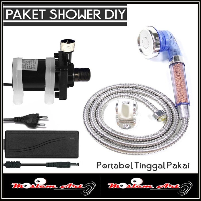 Jual PAKET SHOWER KAMAR MANDI LENGKAP DENGAN POMPA PENDORONG - SHOWER ...