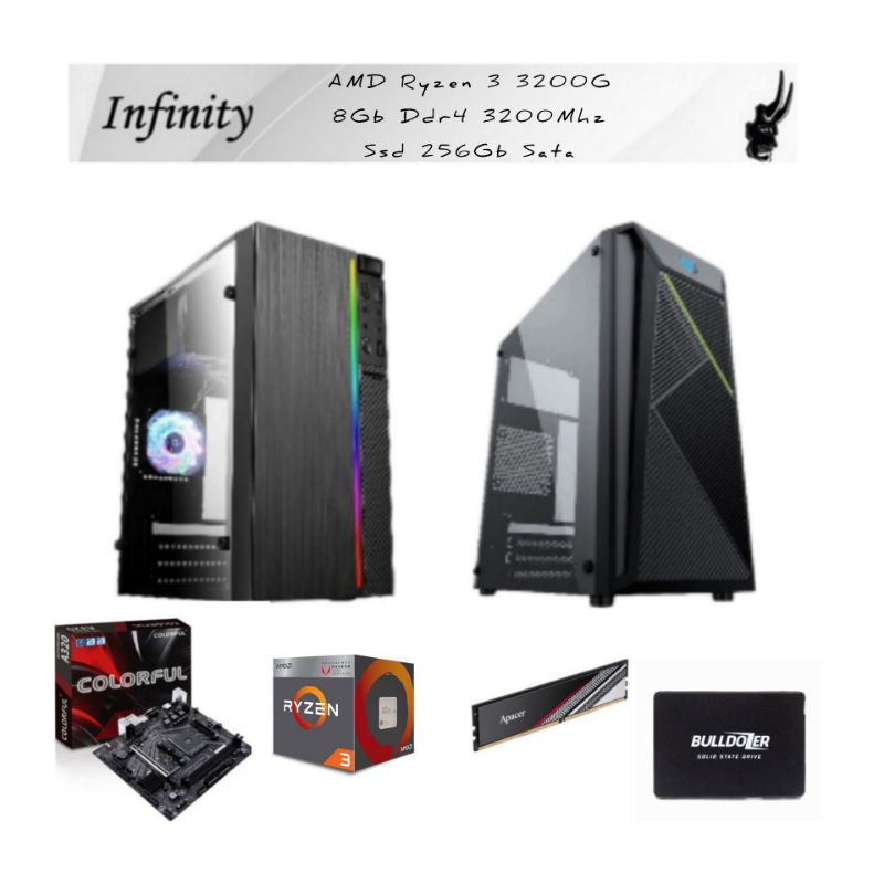 Jual PC GAMING AMD RYZEN 3 3200G 8GB RAM 256GB SDD - AMD RYZEN 3 3200G ...