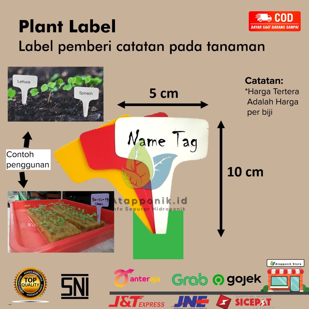 Jual plant label - label tanaman semai hidroponik - penanda tanaman | Shopee Indonesia