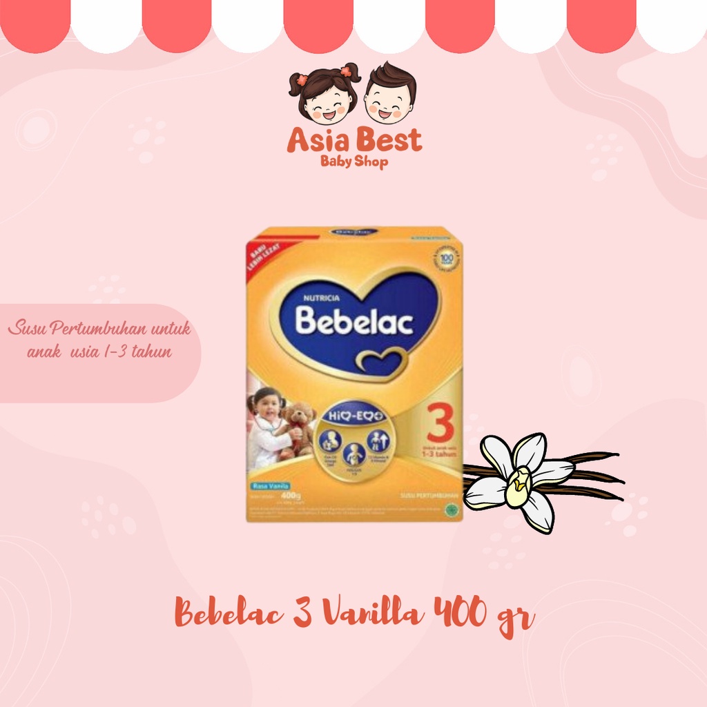 Jual BEBELAC 3 VANILLA 400 GR / Susu Pertumbuhan untuk anak usia 1-3 ...