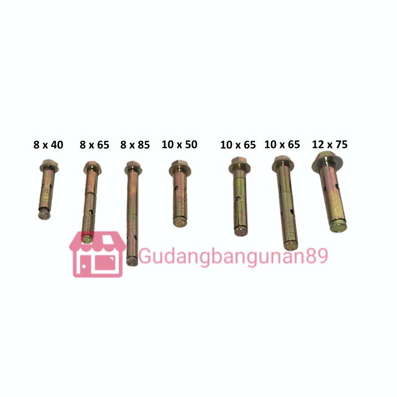 Jual Baut Beton - Baut Tanam Tembok - Baut Dynabolt Dinabol 8x40 8x65 ...
