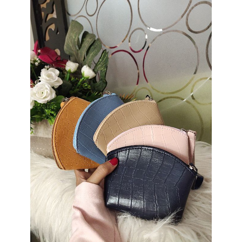 Jual GARIKA mini pouch DOMPET WANITA pouch koin kulit buaya model croco ...