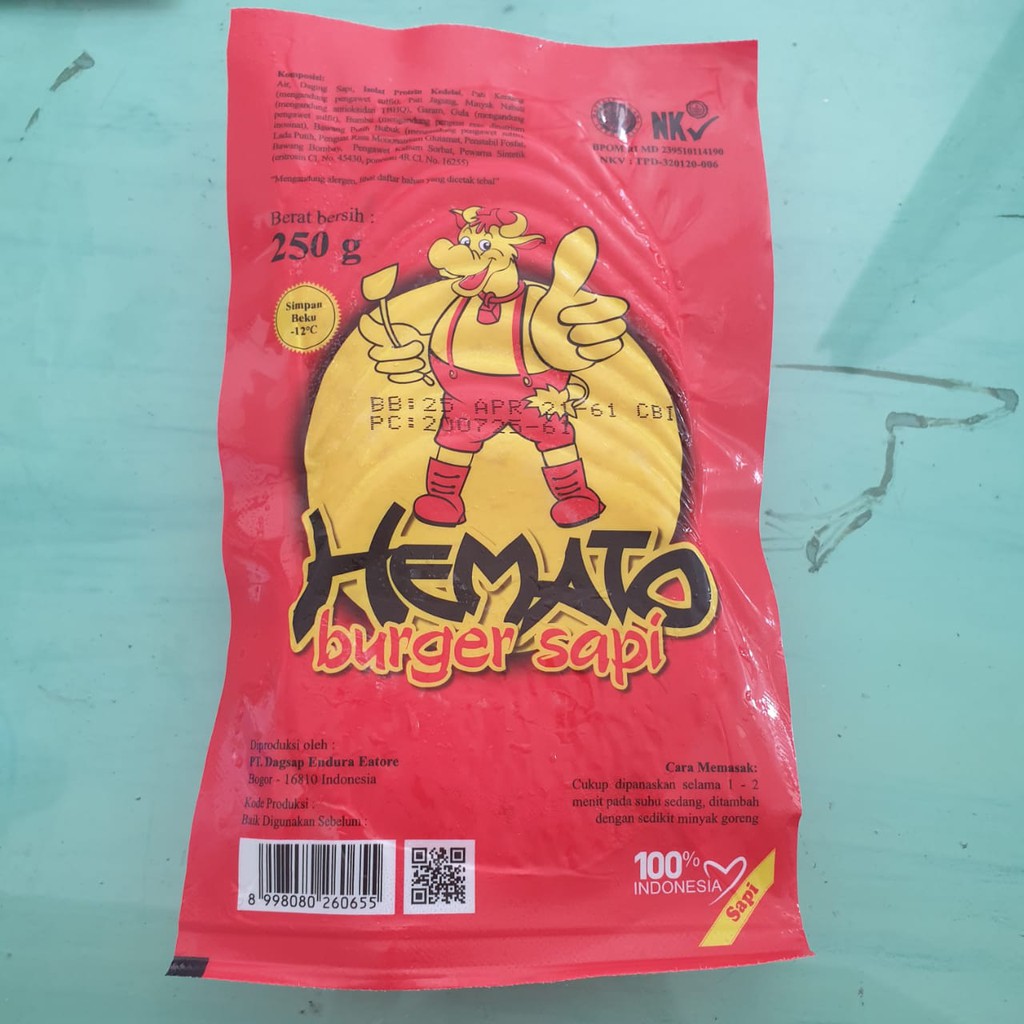 Jual HEMATO BURGER SAPI 10S - 250GR | Shopee Indonesia