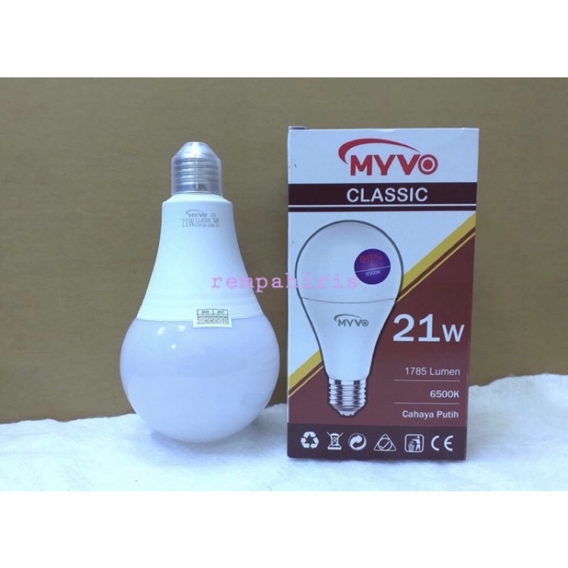 Jual Bohlam lampu led 21 Watt Putih SNI √ Myvo ®️ Classic Original | Shopee Indonesia