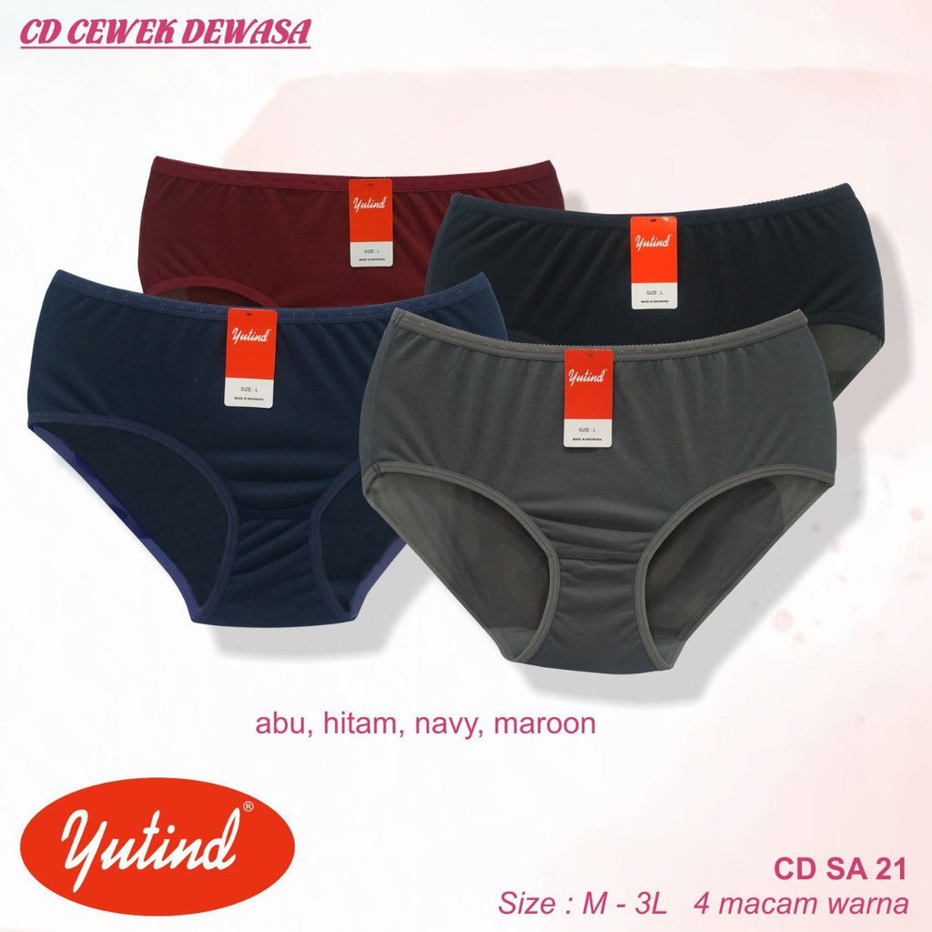 Jual (3pcs) celana dalam wanita YUTIND cd yutind tua | Shopee Indonesia