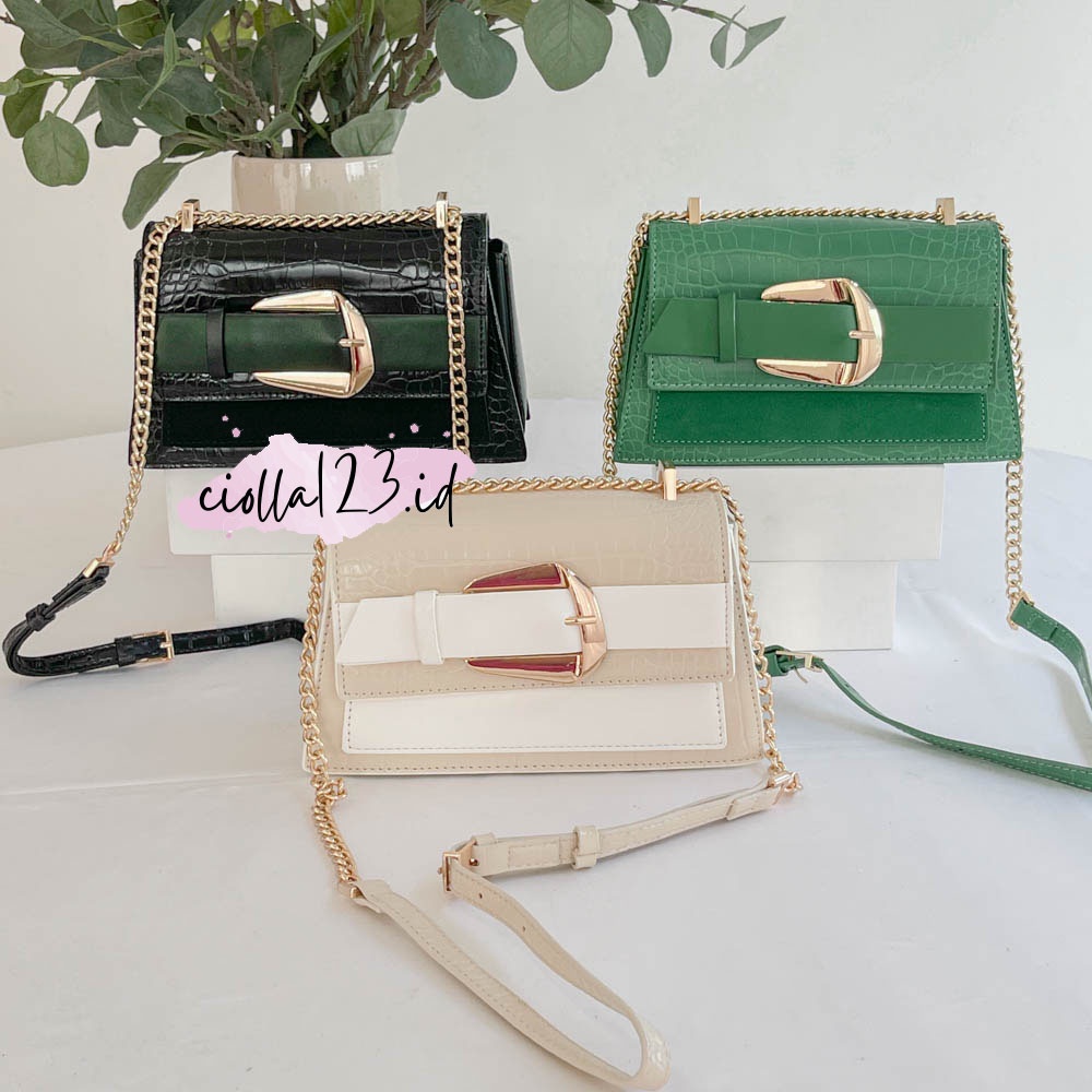 Jual PEDRO TAS WANITA SYALMAN BUCKLED CROCO EFFECT - SLING SHOULDER BAG ...