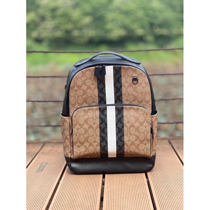 Jual TAS PRIA COACH GRAHAM BACKPACK IN SIGNATURE CANVAS WITH VARSITY ...
