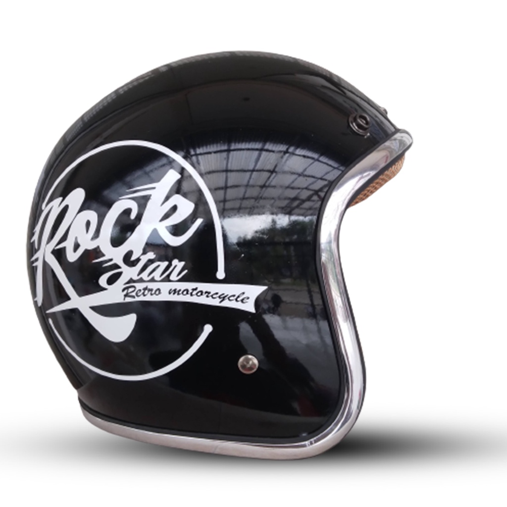 Jual Helm Bogo Dewasa Motif Lis Chrome PREMIUM Kaca Datar Kaca Cembung ...