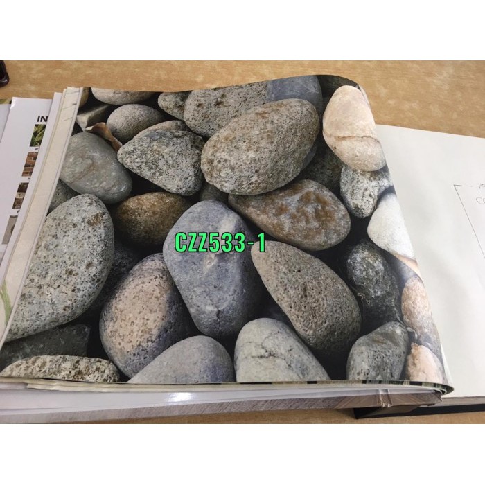 Jual WALLPAPER DINDING MOTIF BATU KALI BULAT 3D NATURAL COZY | Shopee ...