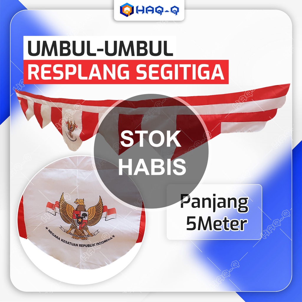 Jual Bendera Resplang merah putih segitiga Lambang Garuda | Shopee ...